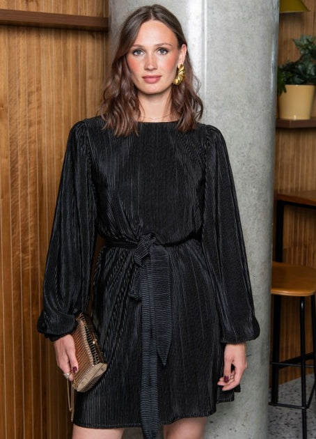 MISS MAYA SHEENA DRESS DARK BLACK – Miss Grace Store